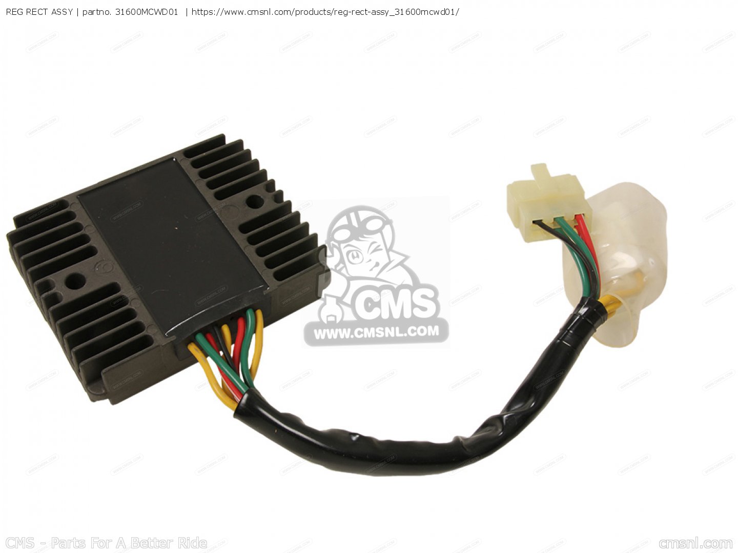 31600MCWD01: REG RECT ASSY Honda - buy the 31600-MCW-D01 at CMSNL