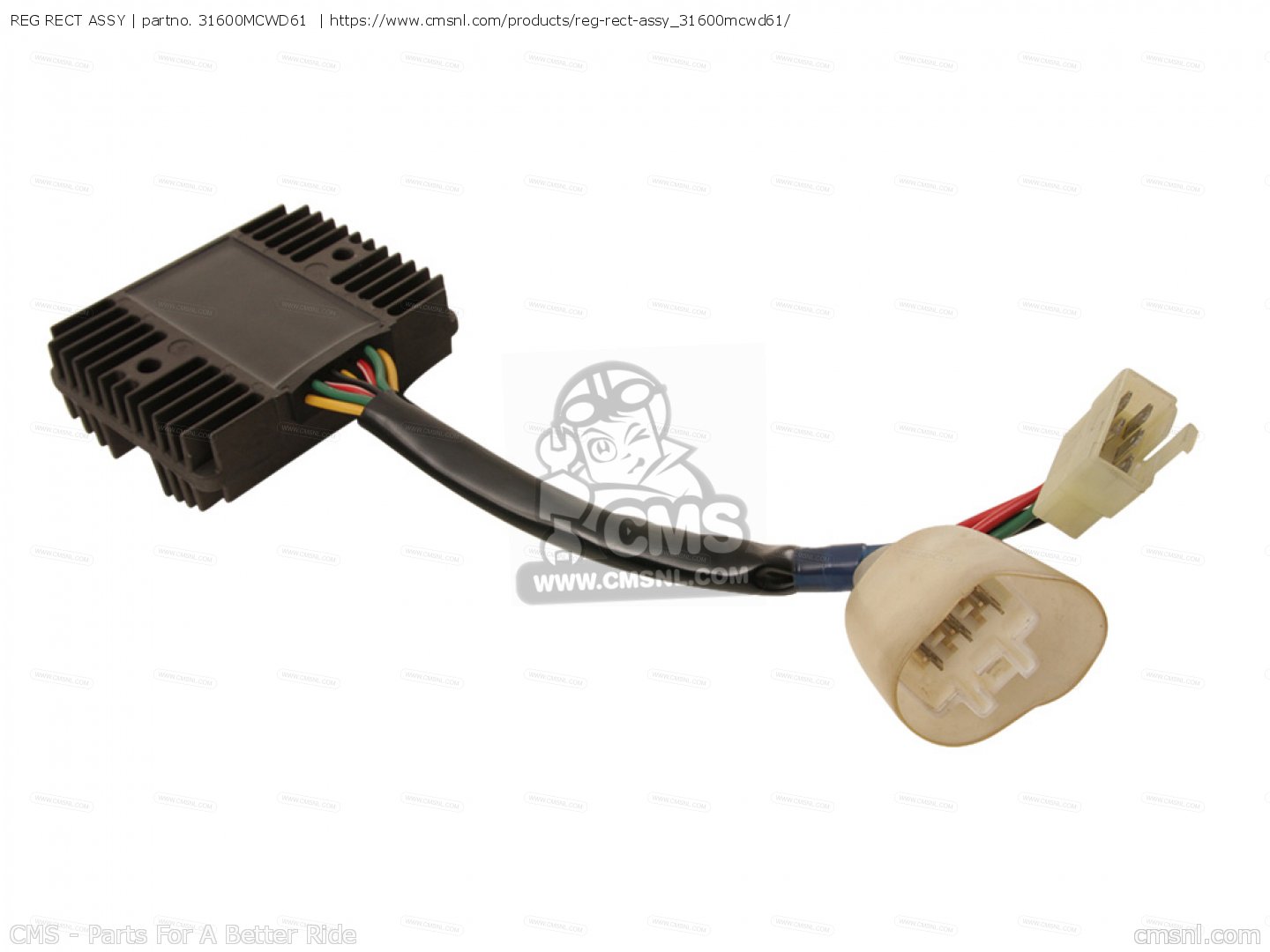 31600MCWD61: REG RECT ASSY Honda - buy the 31600-MCW-D61 at CMSNL