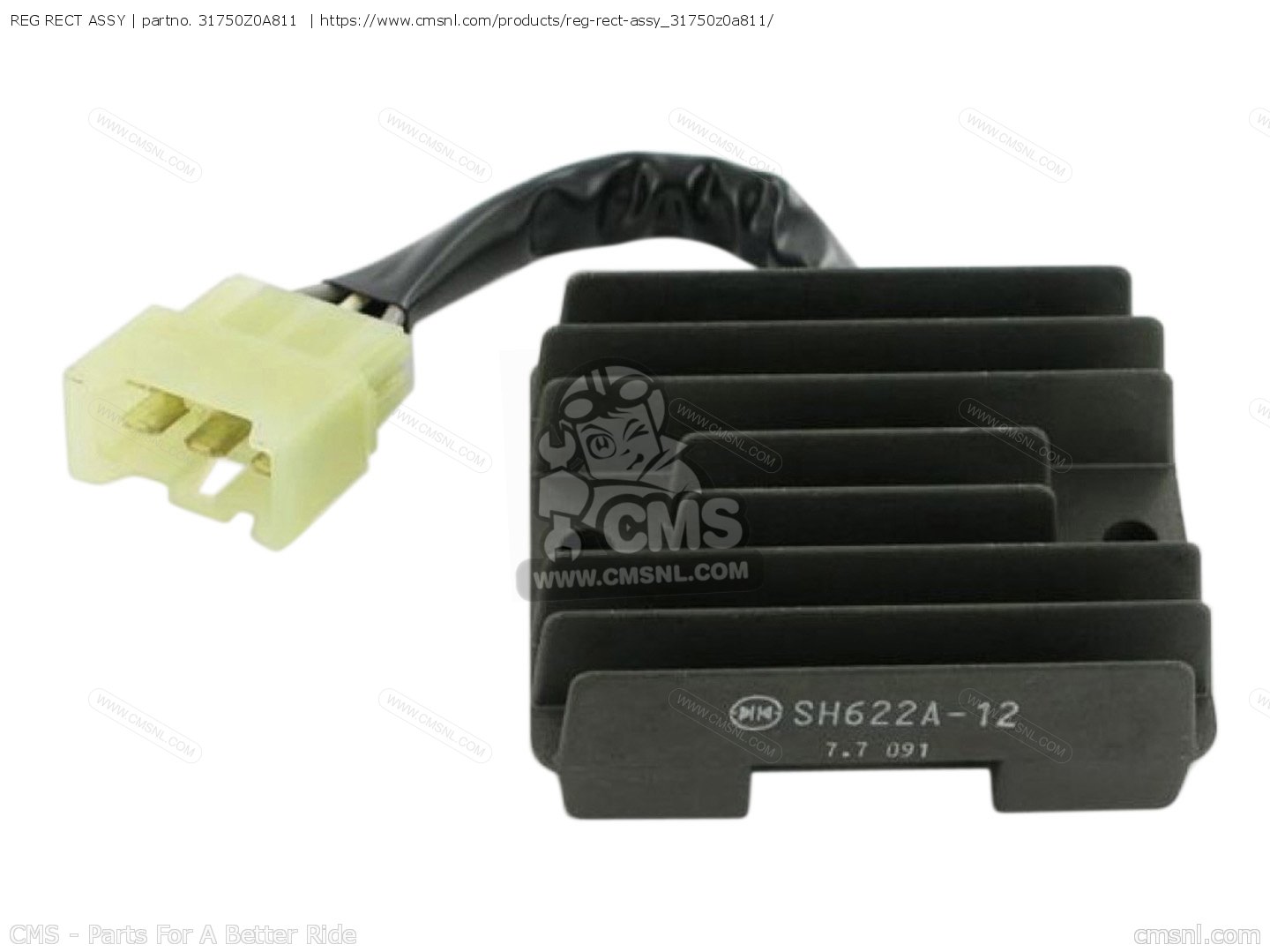 31750Z0A811: REG RECT ASSY Honda - buy the 31750-Z0A-811 at CMSNL