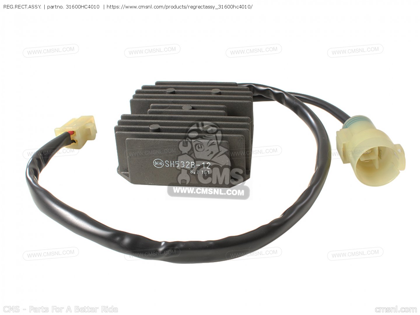 REG.RECT.ASSY. for TRX300 FOURTRAX 1990 (L) USA - order at CMSNL