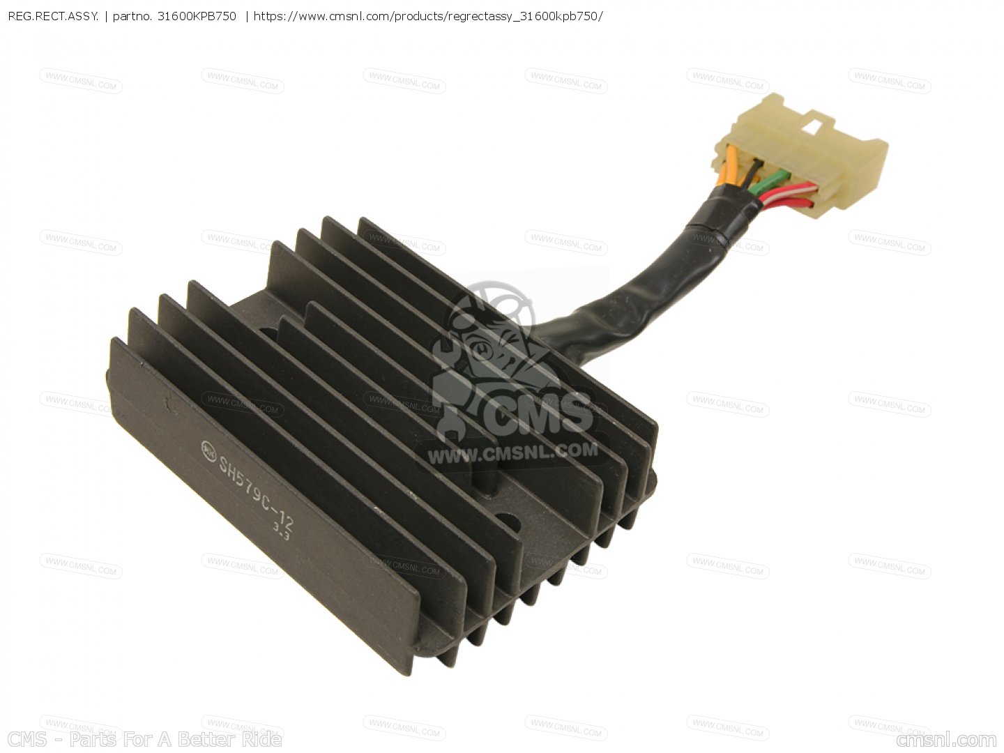 31600KPB750: REG.RECT.ASSY. Honda - buy the 31600-KPB-750 at CMSNL