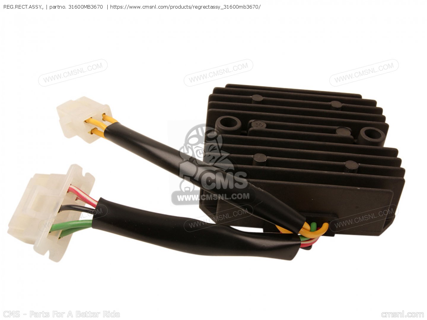 31600MB3670: REG.RECT.ASSY., Honda - buy the 31600-MB3-670 at CMSNL