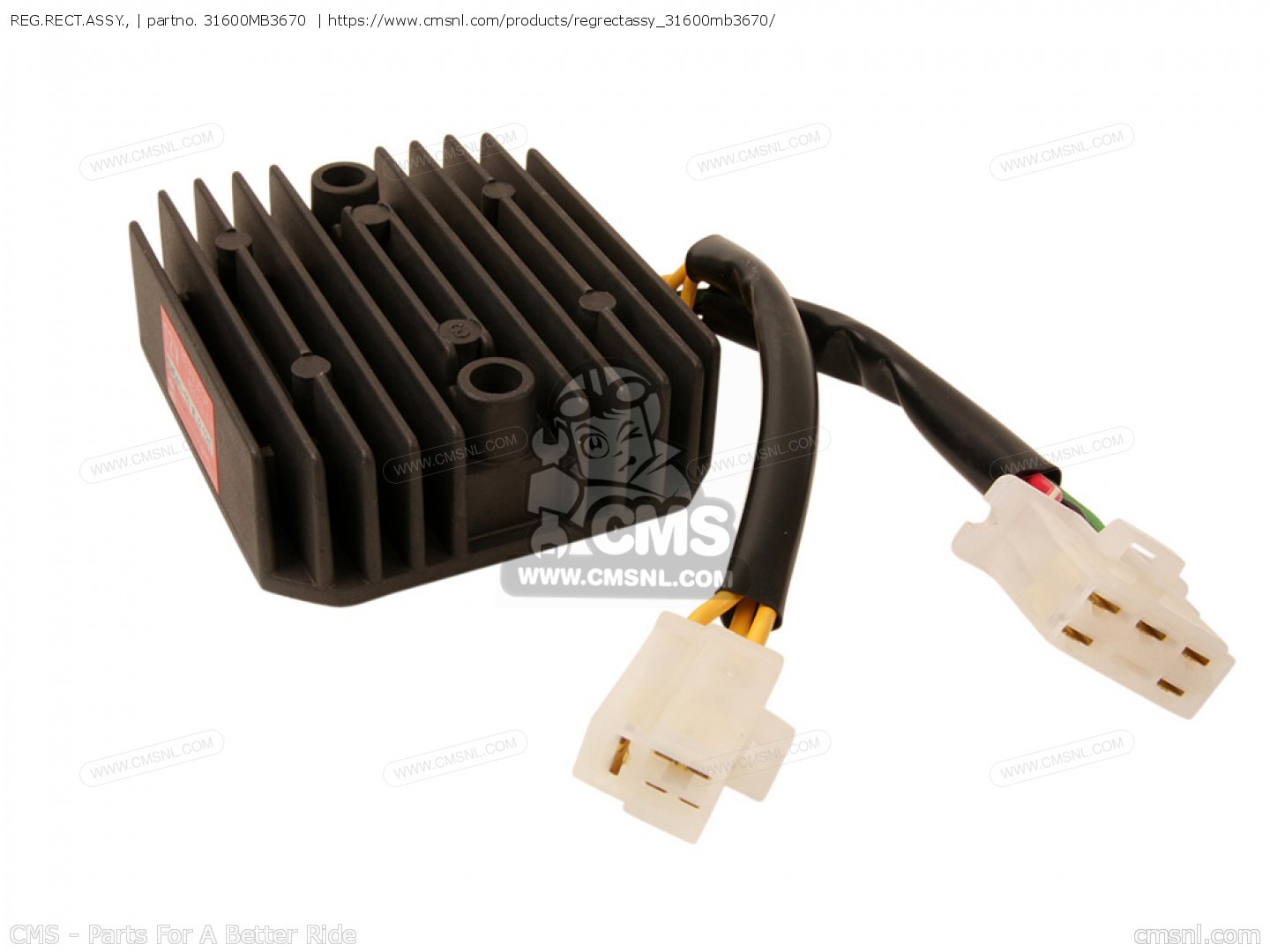 31600MB3670: REG.RECT.ASSY., Honda - buy the 31600-MB3-670 at CMSNL