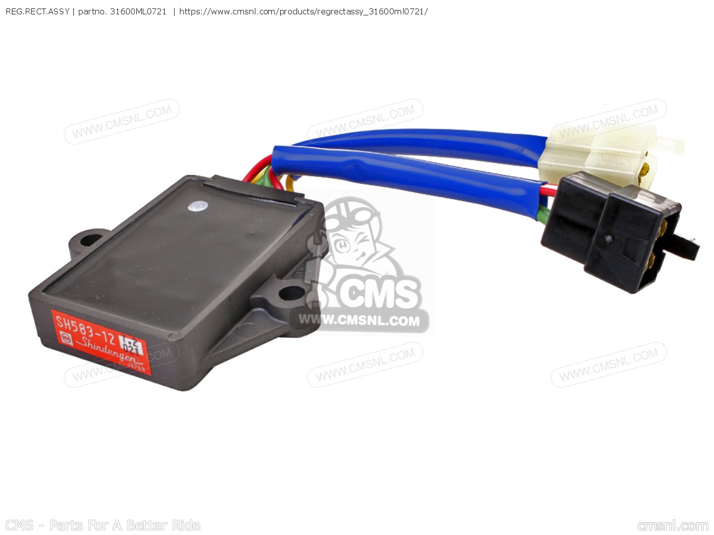 31600ML0721: REG.RECT.ASSY Honda - buy the 31600-ML0-721 at CMSNL