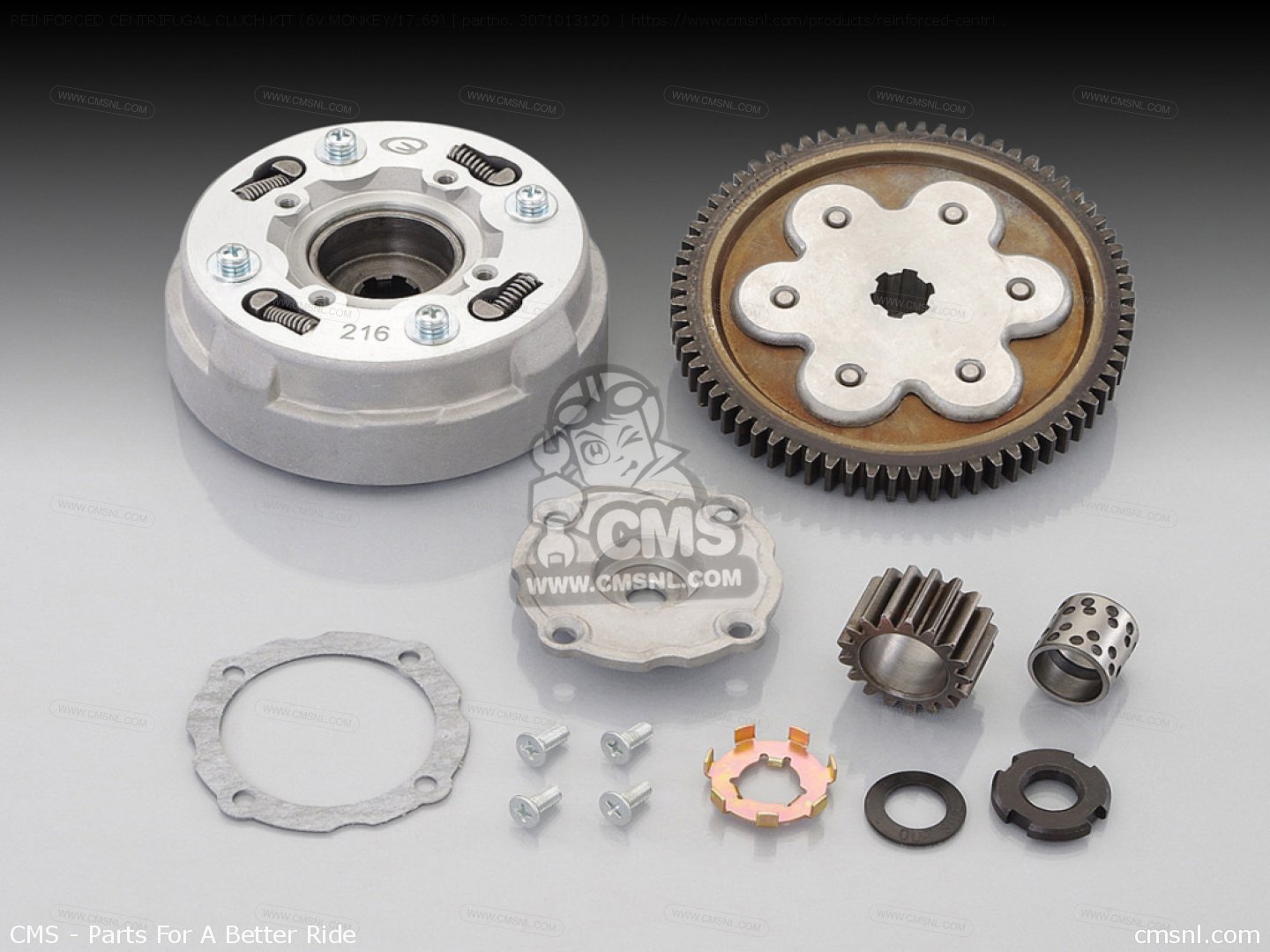 3071013120: REINFORCED CENTRIFUGAL CLUCH KIT (6V MONKEY/17:69) Kitaco ...