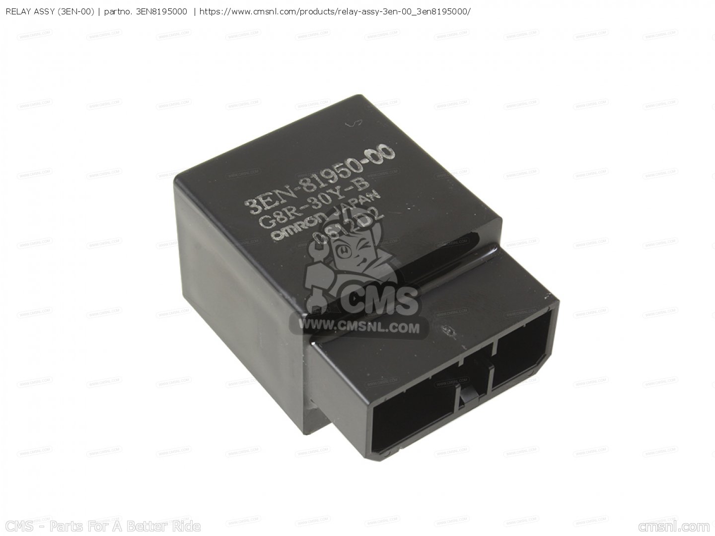 3EN8195000: RELAY ASSY (3EN-00) Yamaha - buy the 3EN-81950-00-00 at CMSNL