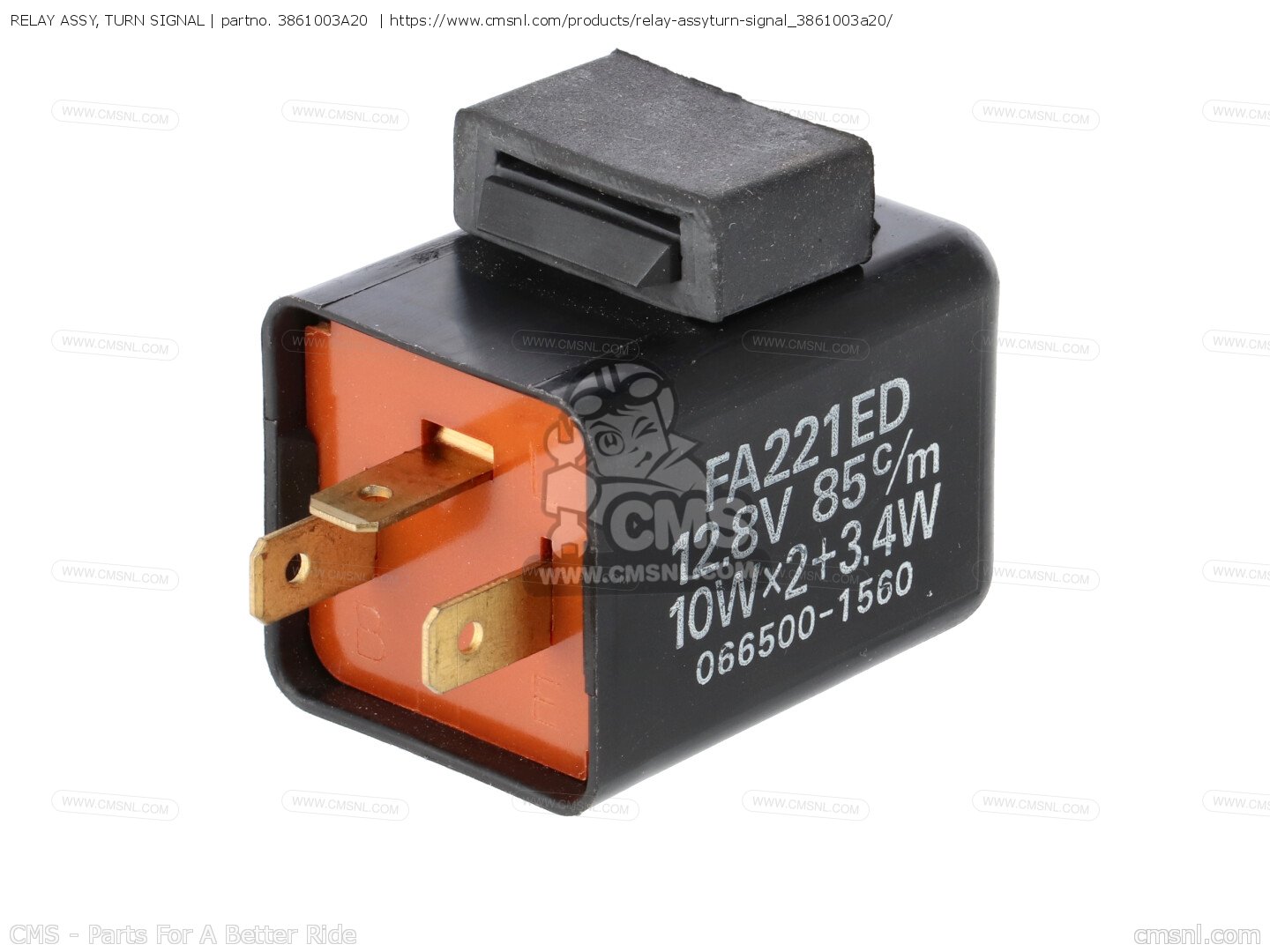 3861003A20: RELAY ASSY, TURN SIGNAL Suzuki - buy the 38610-03A20 at CMSNL