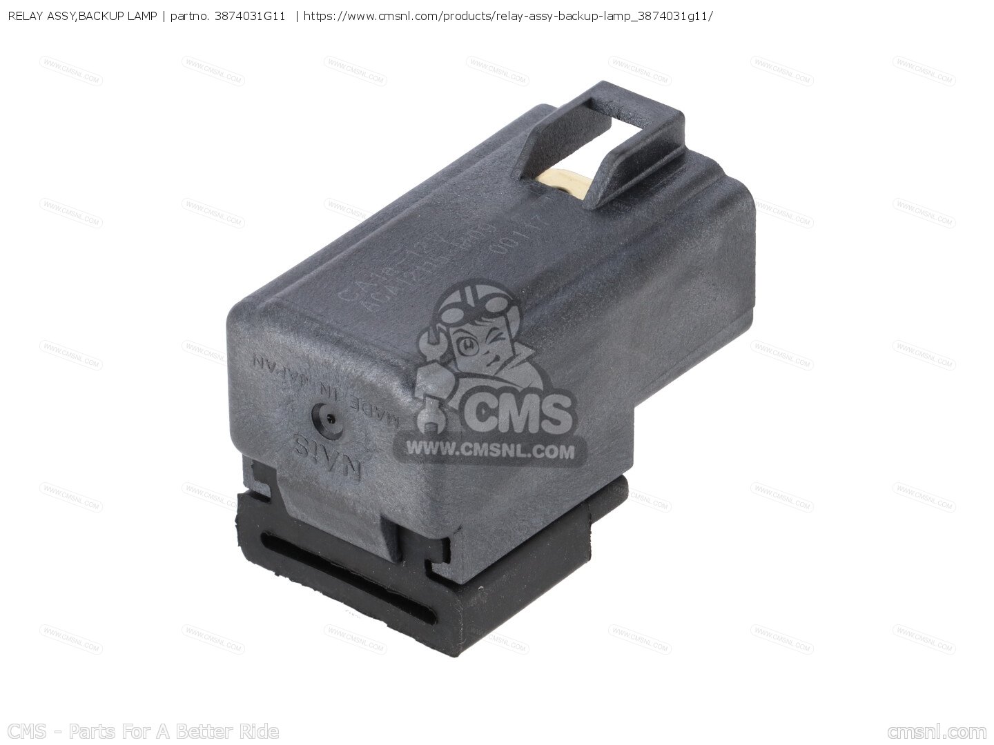 3874031G11: RELAY ASSY,BACKUP LAMP Suzuki - buy the 38740-31G11 at CMSNL