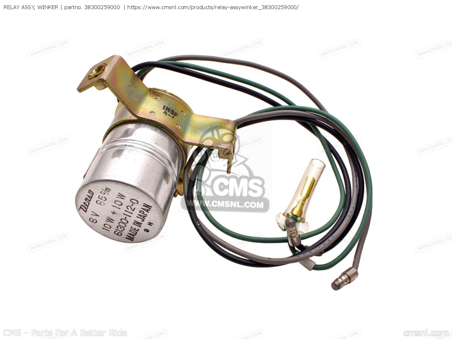 38300259000: Relay Assy, Winker Honda - buy the 38300-259-000 at CMSNL
