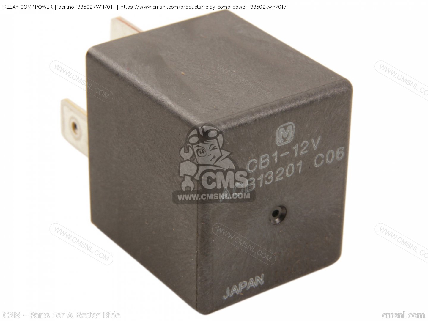 38502KWN701: RELAY COMP,POWER Honda - buy the 38502-KWN-701 at CMSNL