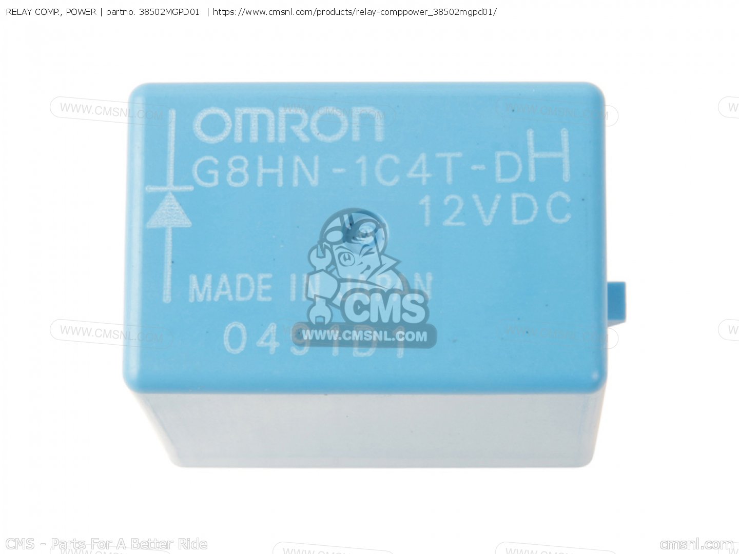 38502MGPD01: Relay Comp,power( Honda - buy the 38502-MGP-D01 at CMSNL