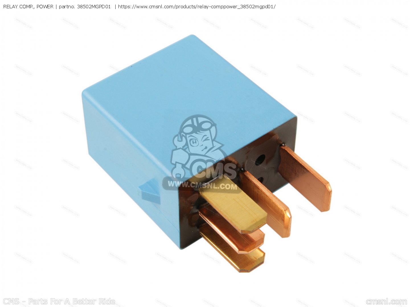 38502MGPD01: Relay Comp,power( Honda - buy the 38502-MGP-D01 at CMSNL