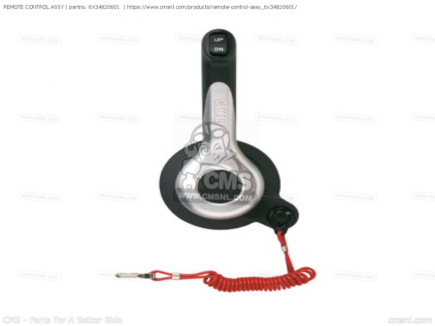 6X34820601: REMOTE CONTROL ASSY Yamaha - buy the 6X3-48206-01-00 at CMSNL