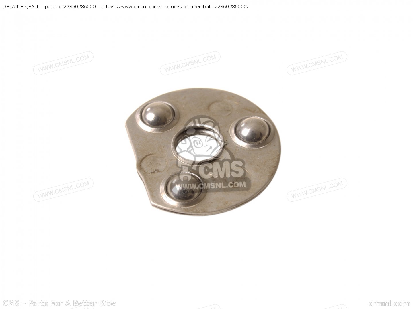 22860286000: RETAINER,BALL Honda - buy the 22860-286-000 at CMSNL
