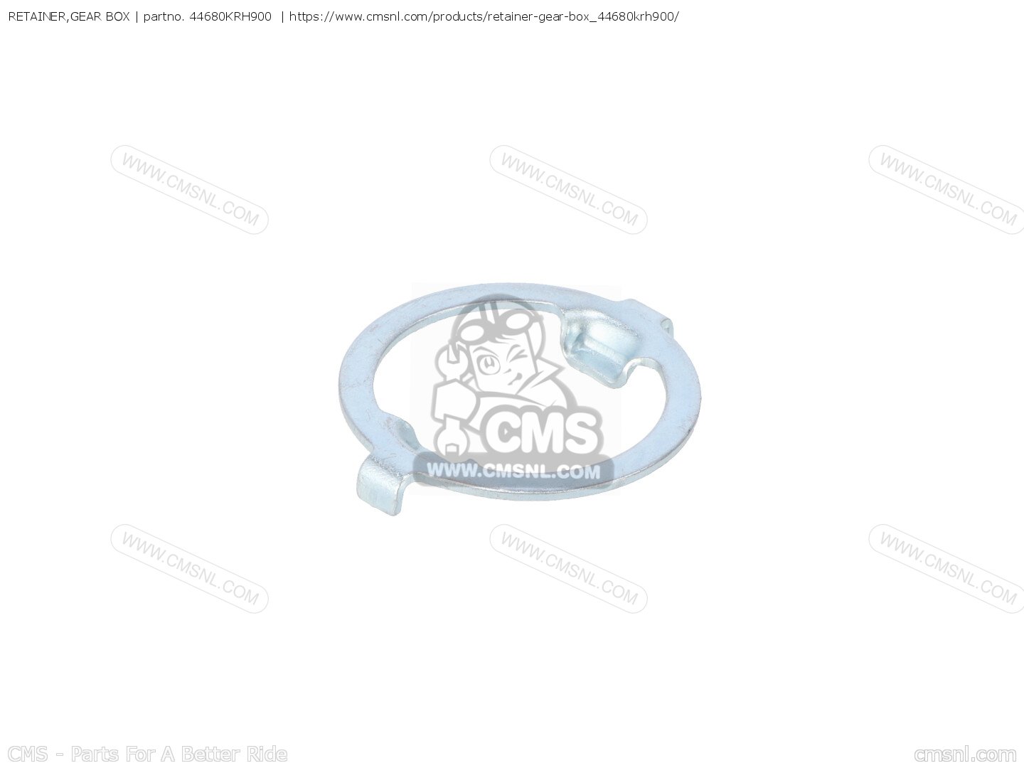 44680KRH900: RETAINER,GEAR BOX Honda - buy the 44680-KRH-900 at CMSNL
