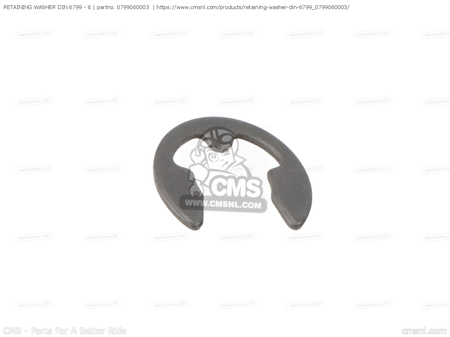0799060003: RETAINING WASHER DIN 6799 - 6 KTM - buy the 0799060003 at CMSNL