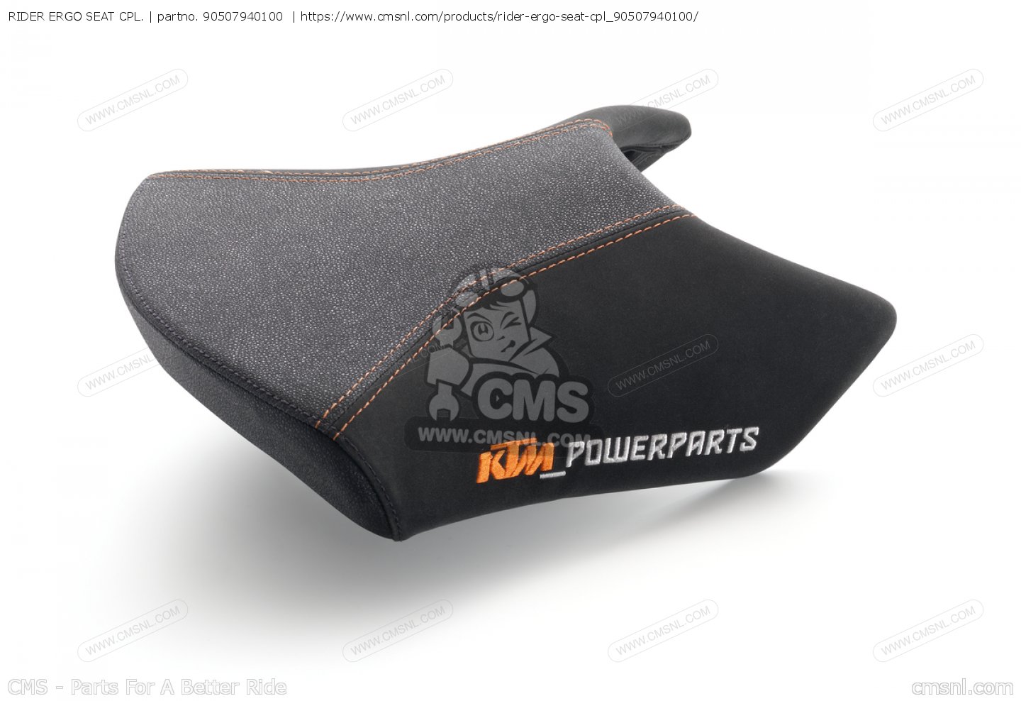 90507940100: RIDER ERGO SEAT CPL. KTM - buy the 90507940100 at CMSNL