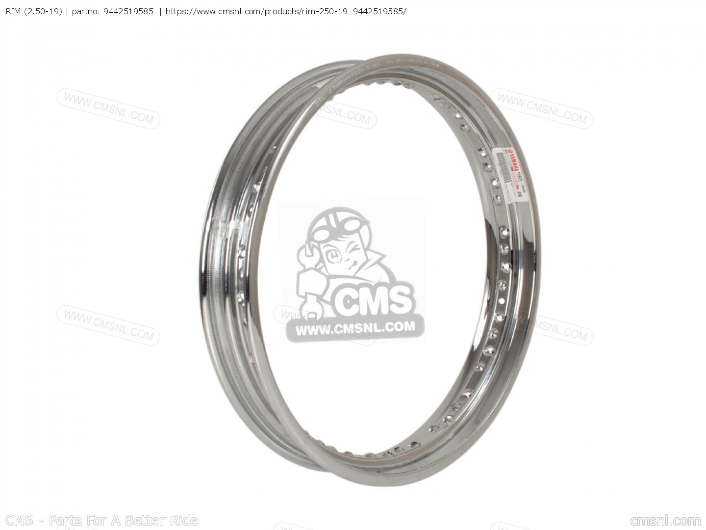 9442519585: Rim (2.50-19) Yamaha - buy the 94425-19585 at CMSNL
