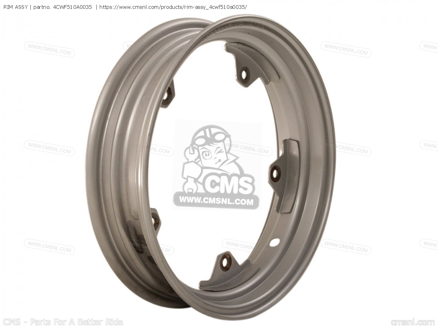 4CWF510A0035: Rim Assy Yamaha - buy the 4CW-F510A-00-35 at CMSNL