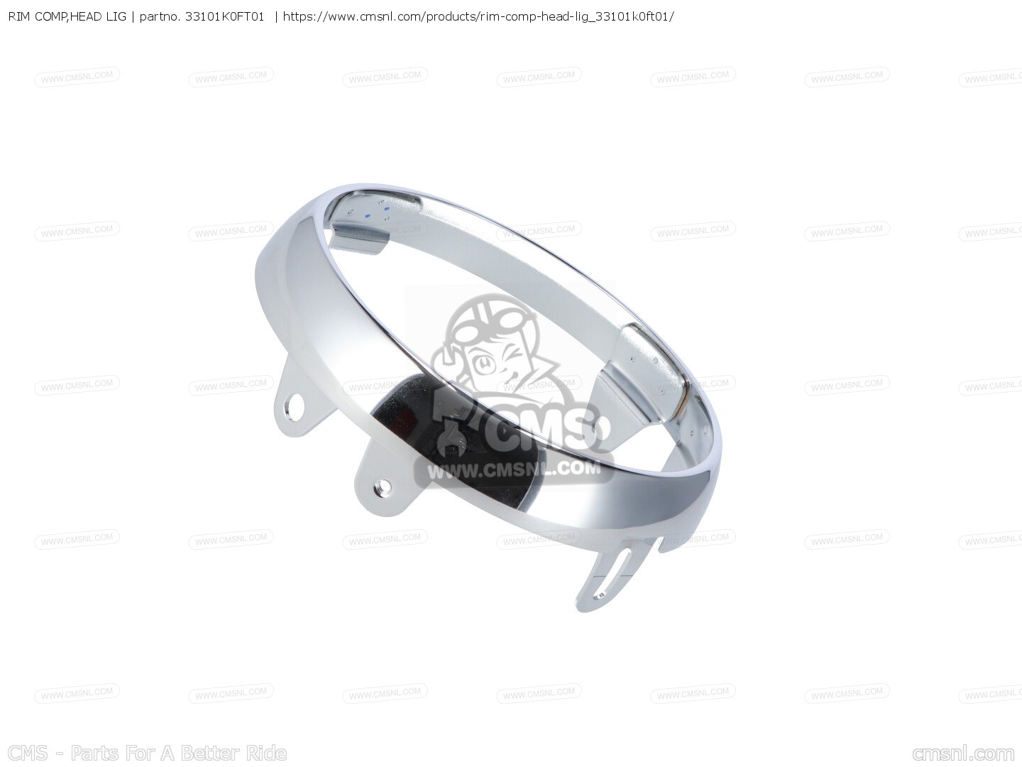 33101K0FT01: RIM COMP,HEAD LIG Honda - buy the 33101-K0F-T01 at CMSNL