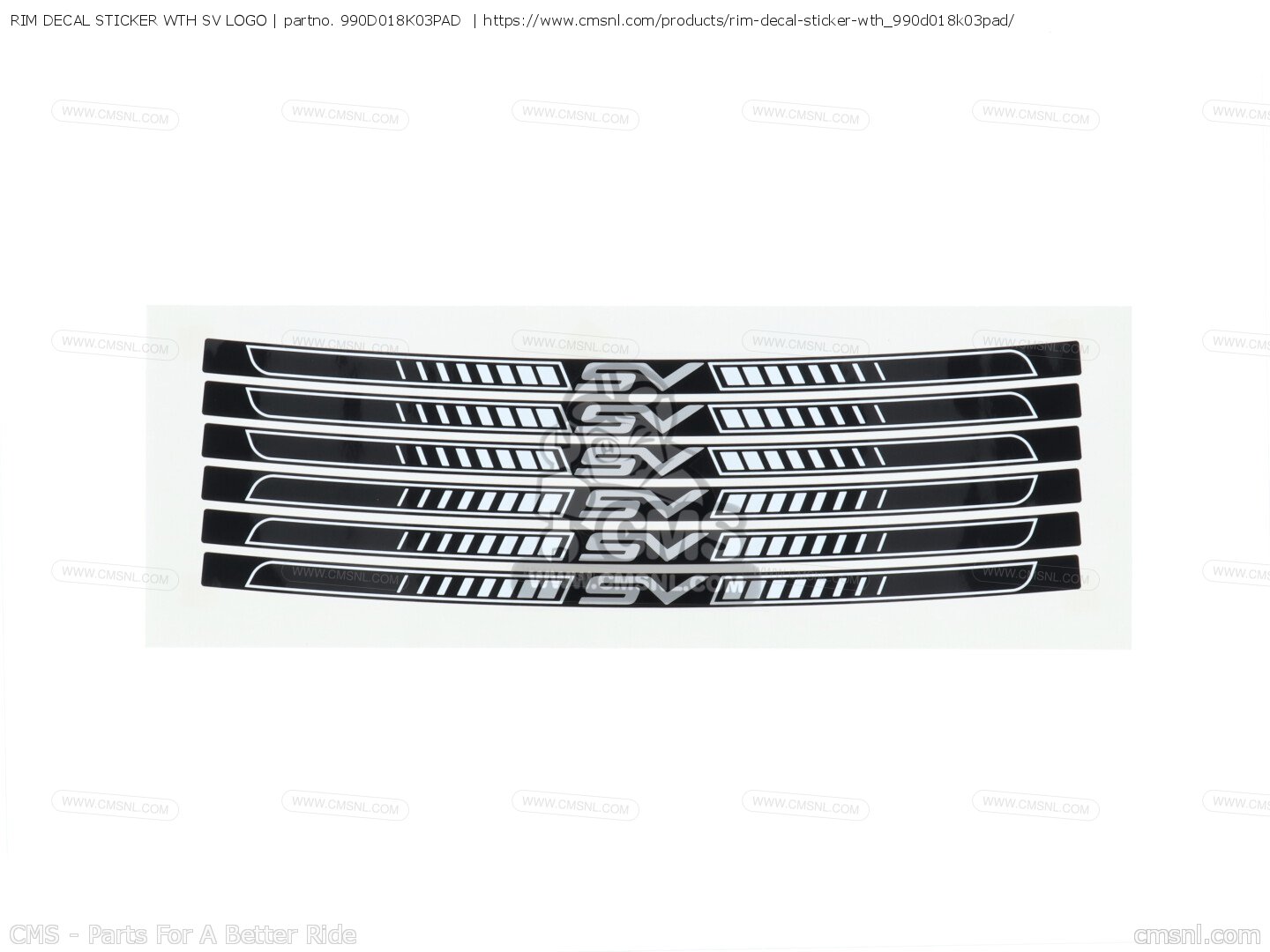 990D018K03PAD: Rim Decal Sticker Wth Sv Logo Suzuki - buy the 990D0 ...