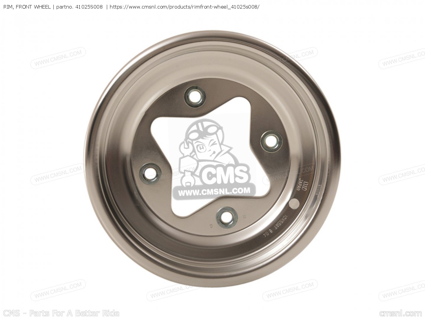 41025S008: RIM, FRONT WHEEL Kawasaki - buy the 41025-S008 at CMSNL