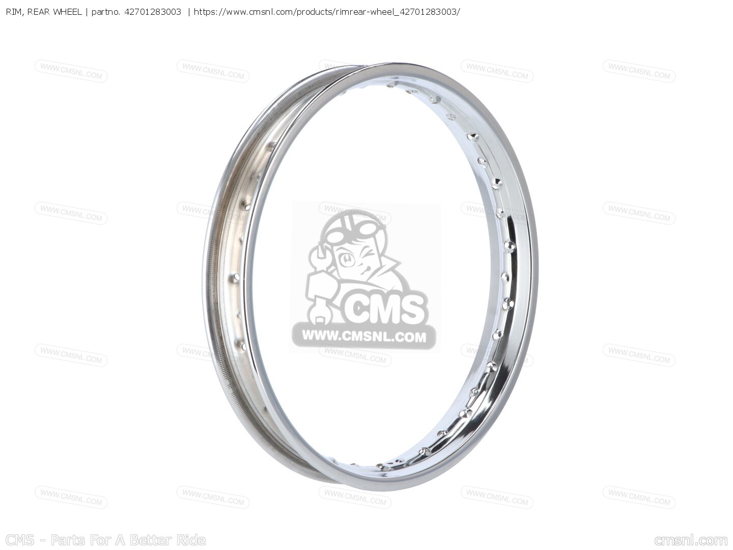 42701283003: RIM, REAR WHEEL Honda - buy the 42701-283-003 at CMSNL