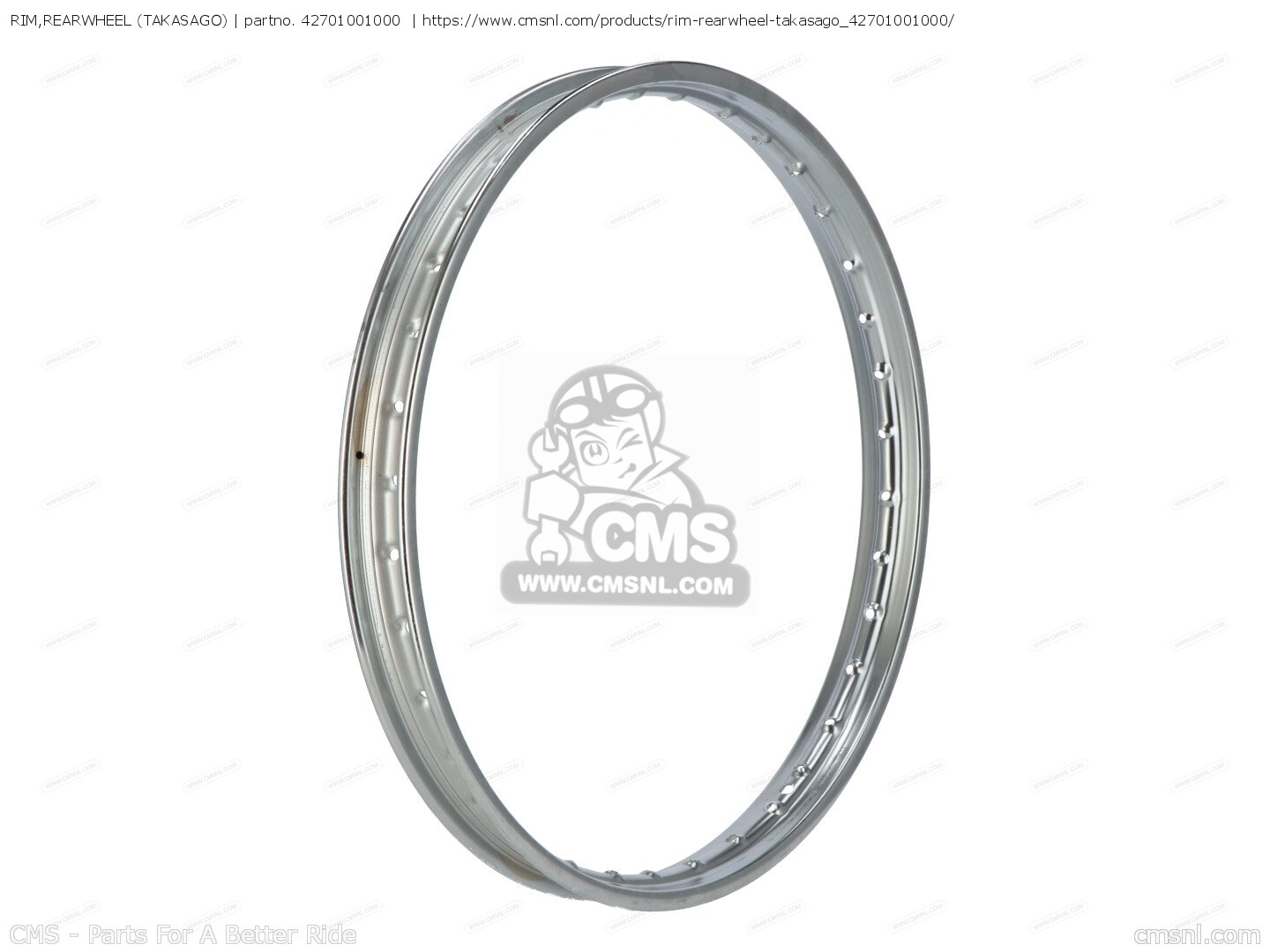 42701-001-000 Rim,Rearwheel (Takasago), 42701001000 Honda - CA100 ...