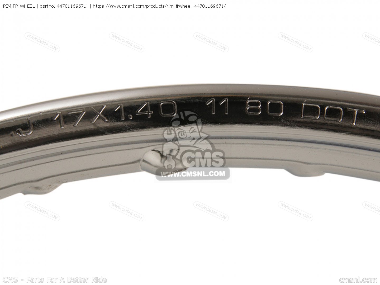 44701169671: RIM,FR.WHEEL Honda - buy the 44701-169-671 at CMSNL