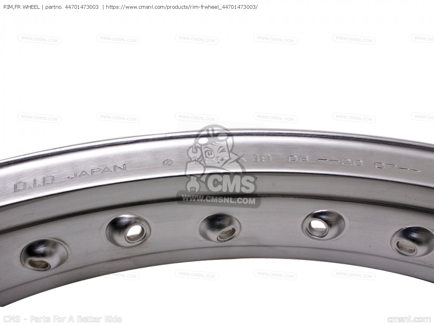 44701473003: RIM,FR.WHEEL Honda - buy the 44701-473-003 at CMSNL