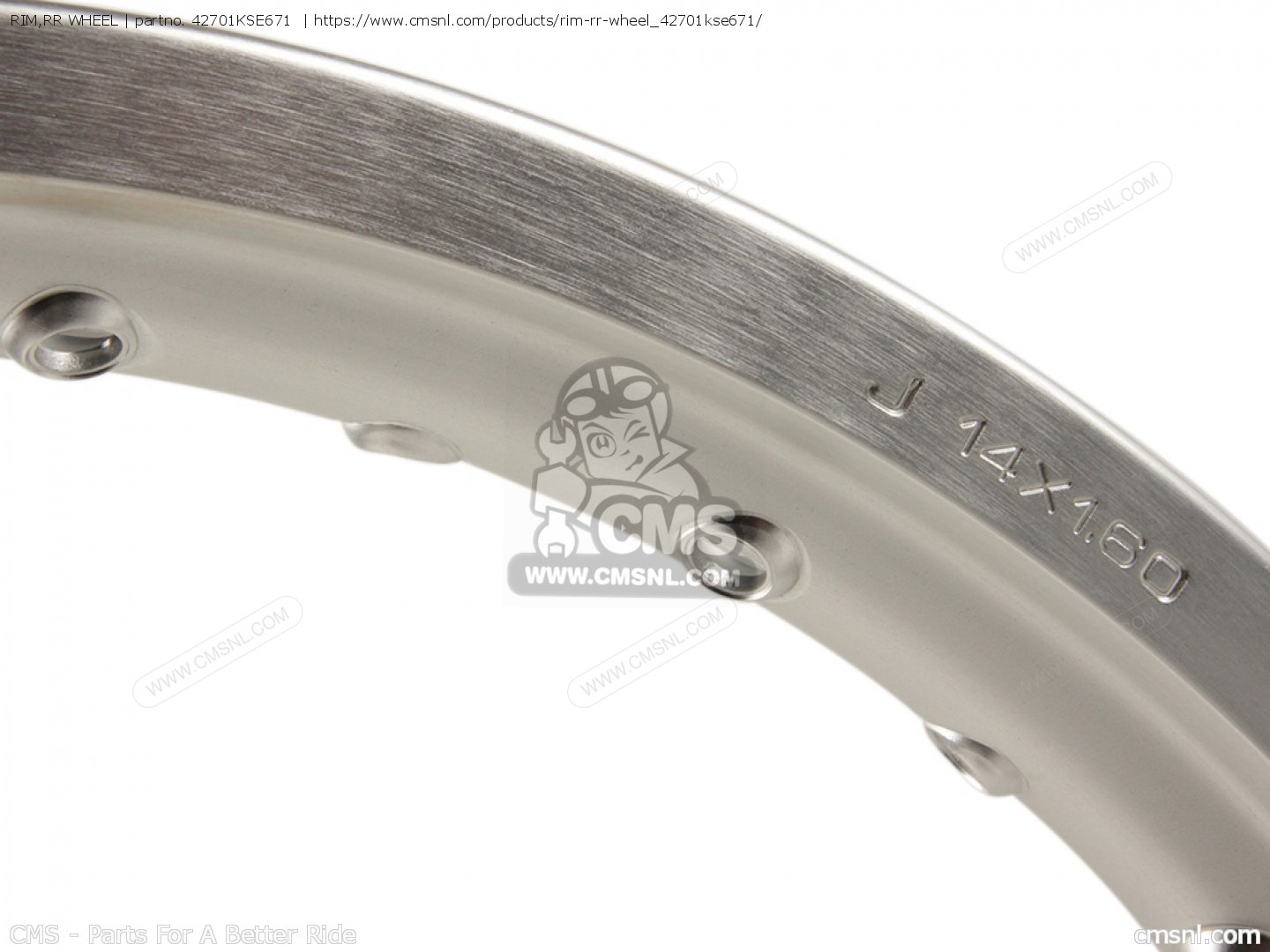 42701KSE671: RIM,RR WHEEL Honda - buy the 42701-KSE-671 at CMSNL
