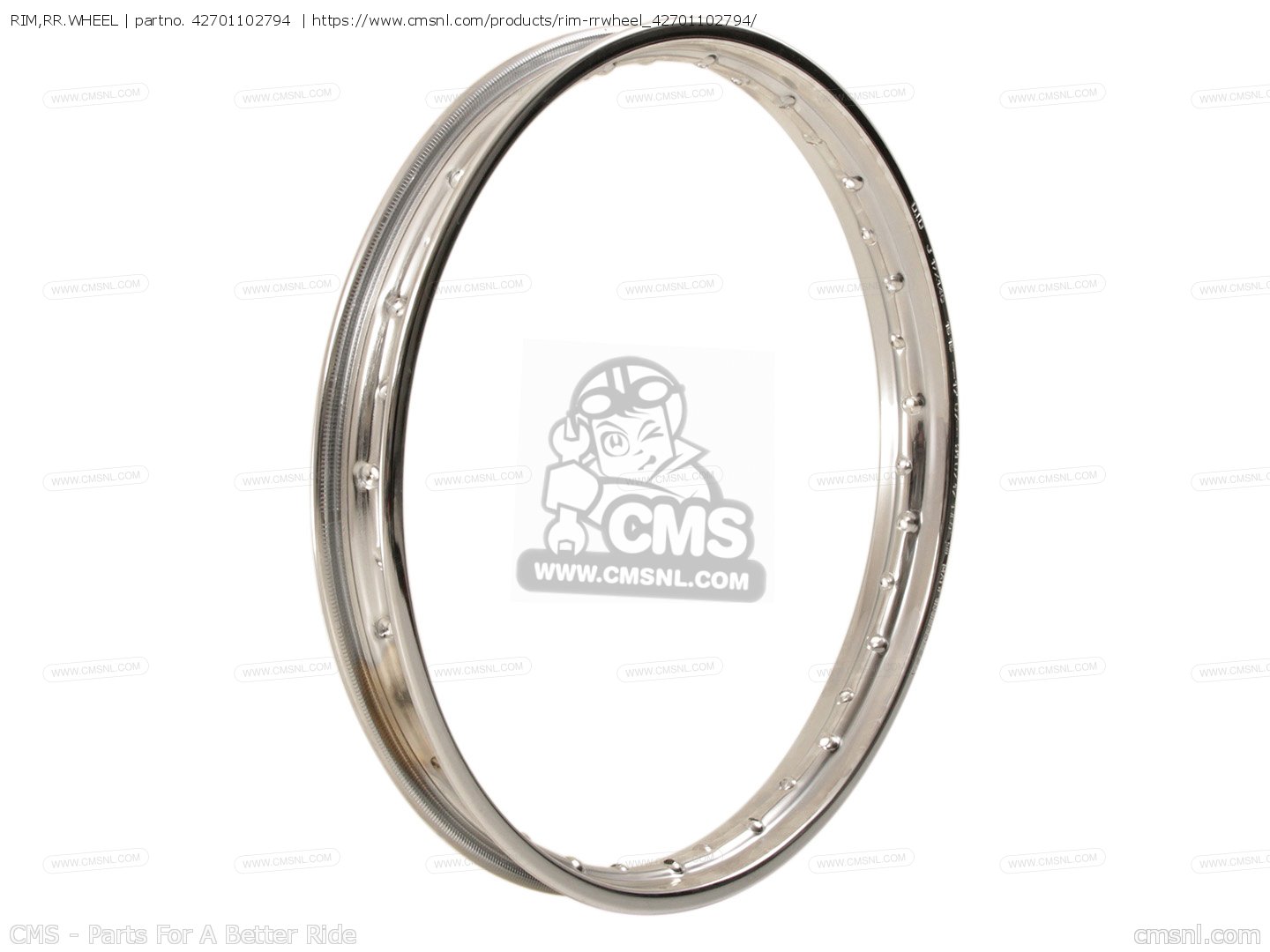 42701102794: RIM,RR.WHEEL Honda - buy the 42701-102-794 at CMSNL