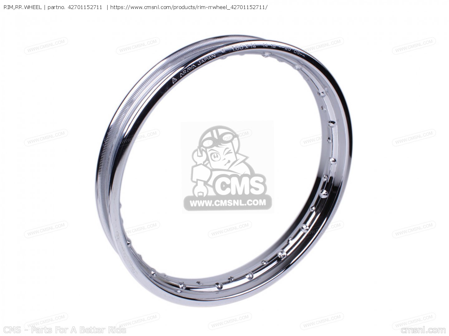 RIM,RR.WHEEL for Honda - order at CMSNL