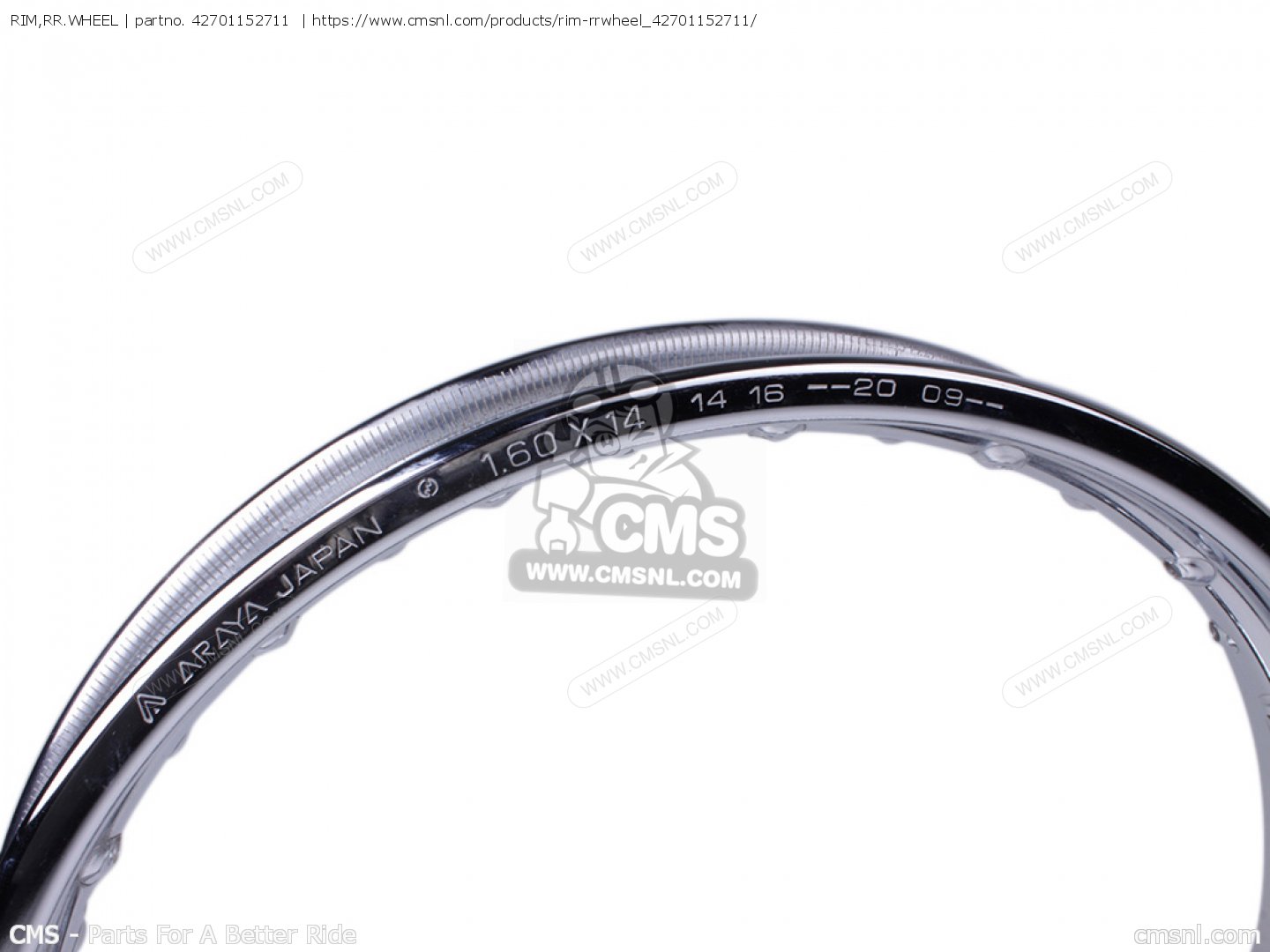 RIM,RR.WHEEL for Honda - order at CMSNL