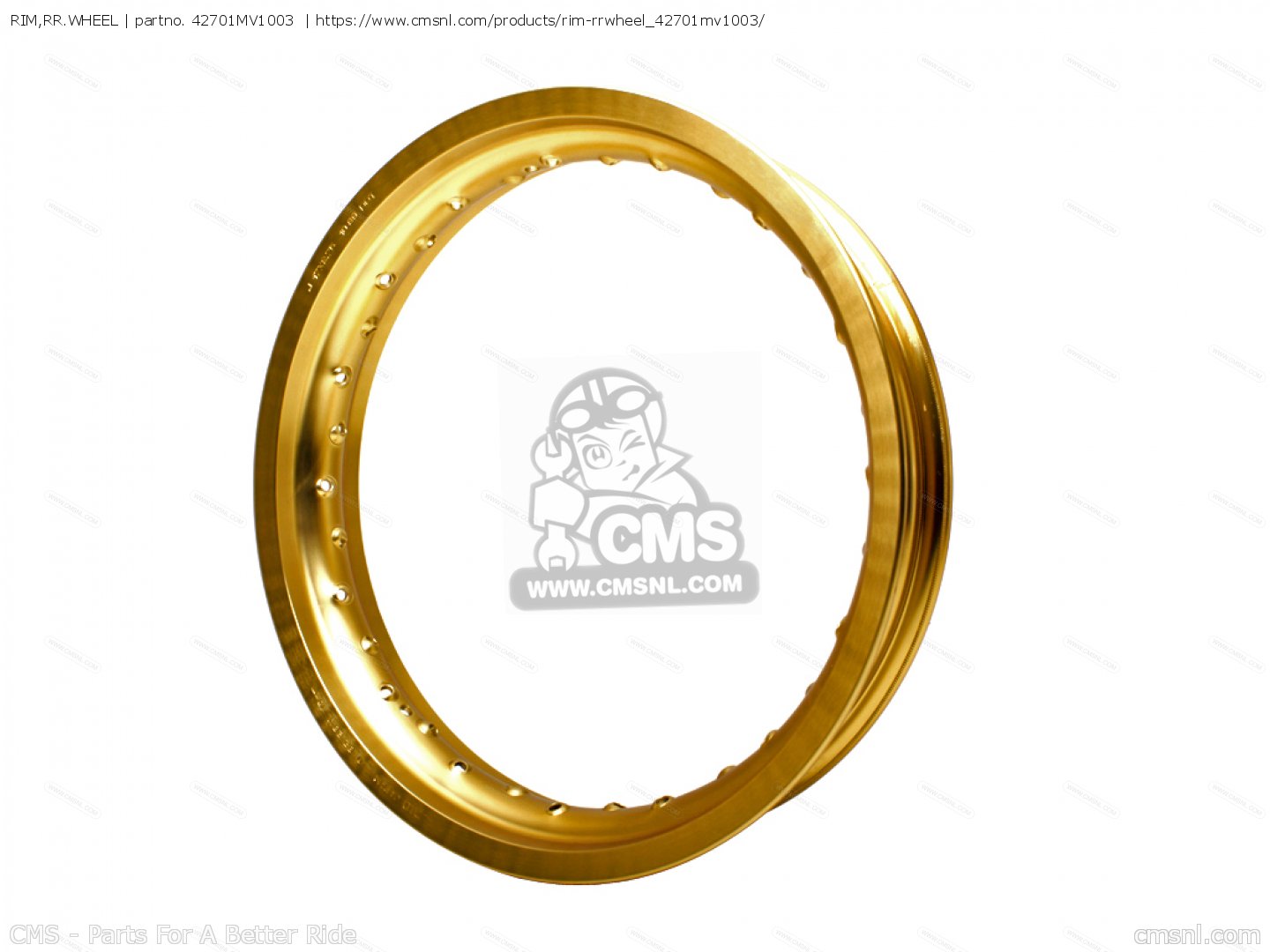 42701MV1003: RIM,RR.WHEEL Honda - buy the 42701-MV1-003 at CMSNL