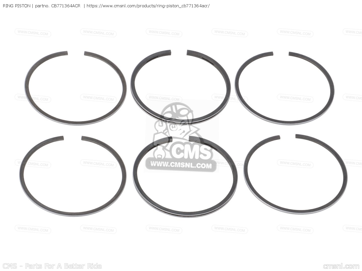 CB771364ACR: RING PISTON Honda - buy the CB771-364-ACR at CMSNL