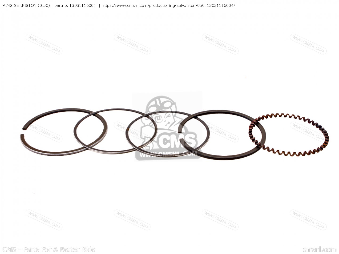 RING SET,PISTON (0.50) for Honda - order at CMSNL