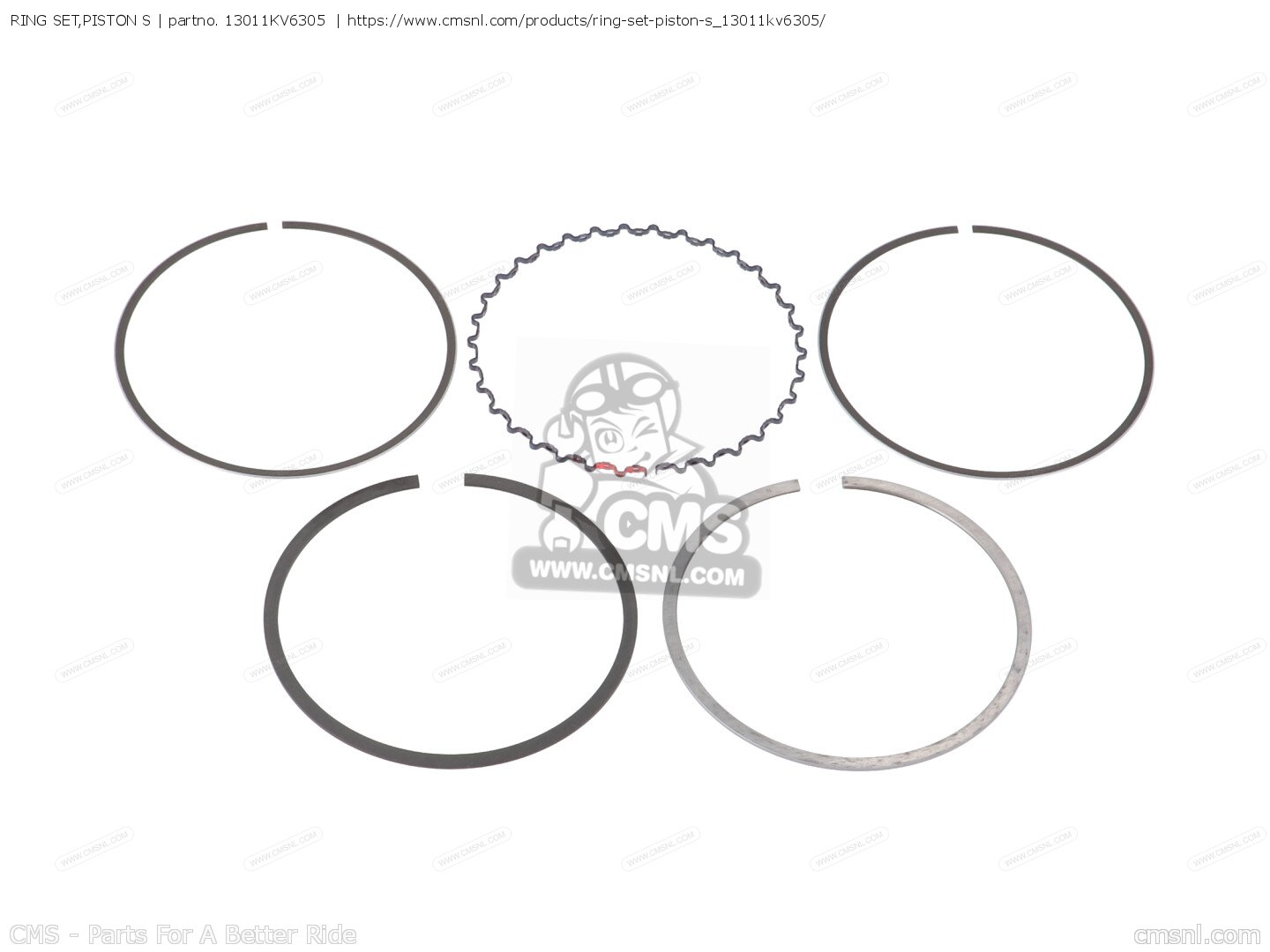 13011KV6305: RING SET,PISTON STD Honda - buy the 13011-KV6-305 at CMSNL