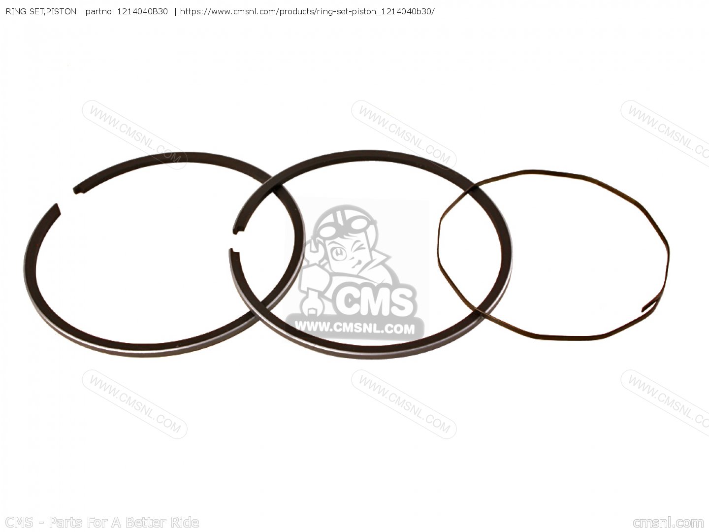 1214040B30: RING SET,PISTON Suzuki - buy the 12140-40B30 at CMSNL