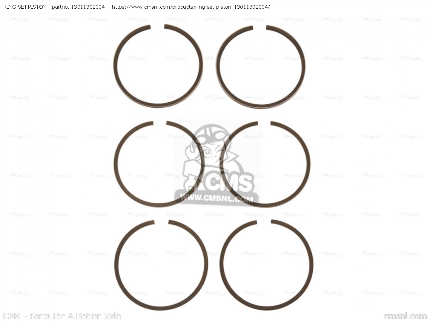 13011302004: Ring Set,piston Honda - buy the 13011-302-004 at CMSNL