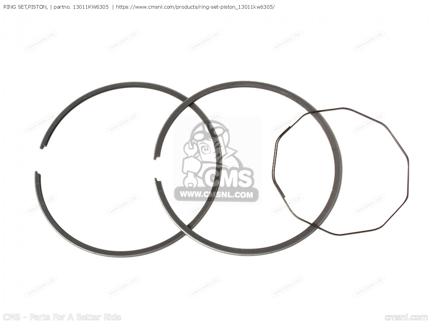 13011KW6305: RING SET,PISTON, Honda - buy the 13011-KW6-305 at CMSNL