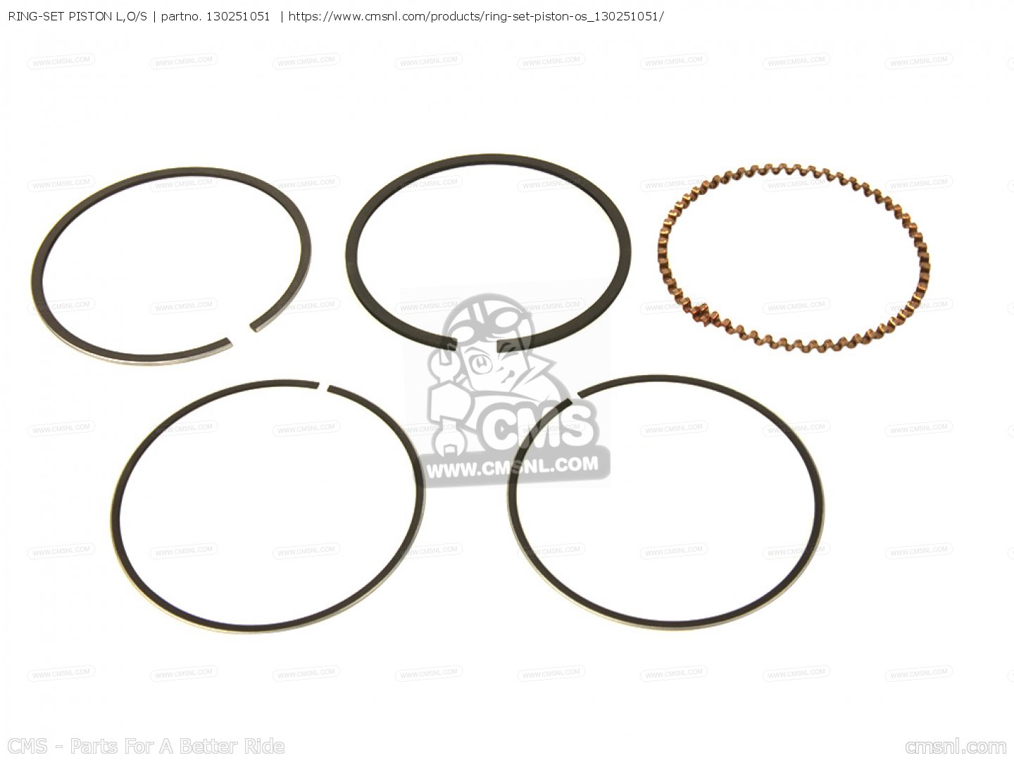 130251051: RING-SET-PISTON L,O/S Kawasaki - buy the 13025-1051 at CMSNL