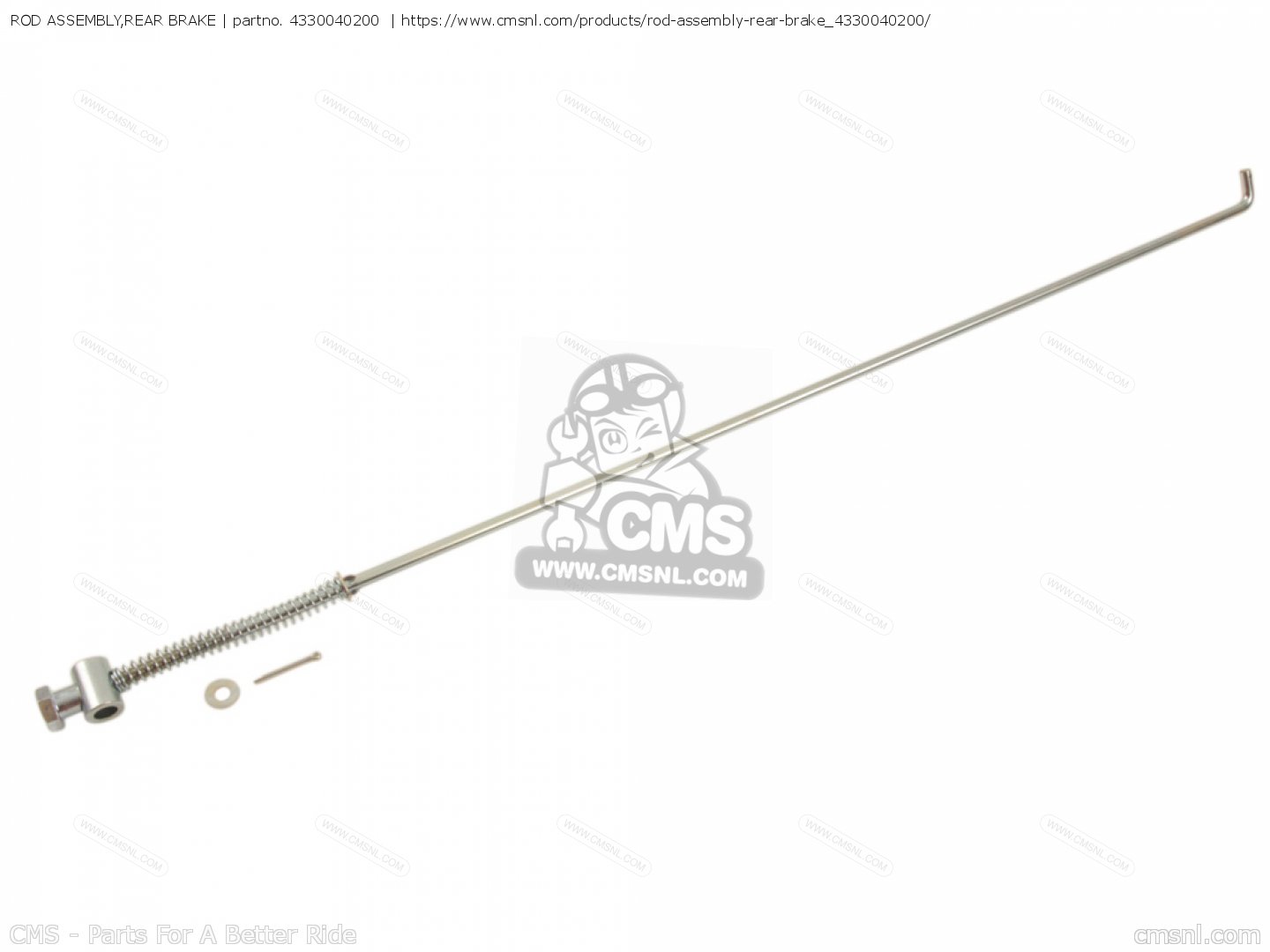 4330040200: ROD ASSEMBLY,REAR BRAKE Suzuki - buy the 43300-40200 at CMSNL