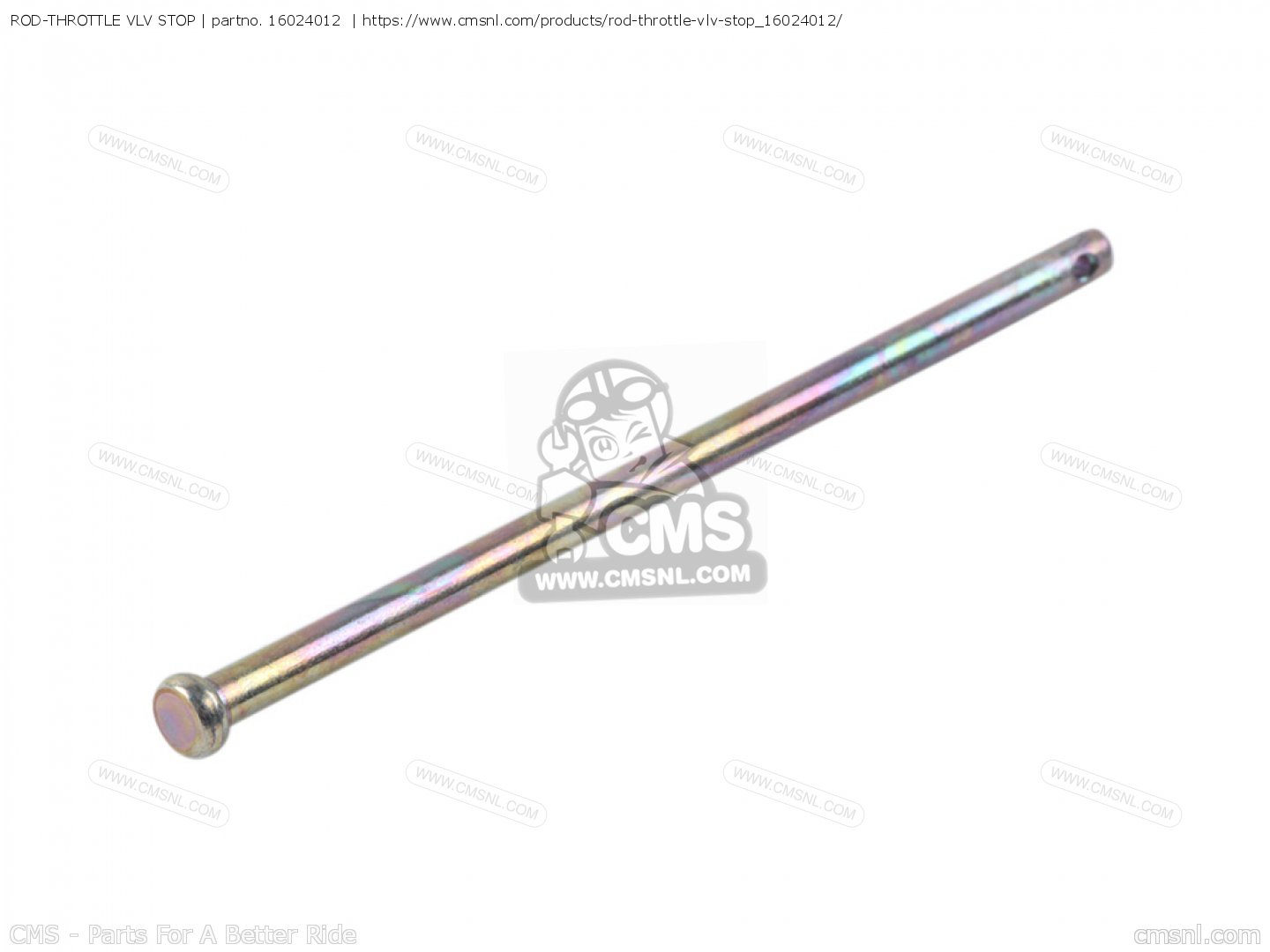 16024012: Rod-throttle Vlv Stop Kawasaki - buy the 16024-012 at CMSNL