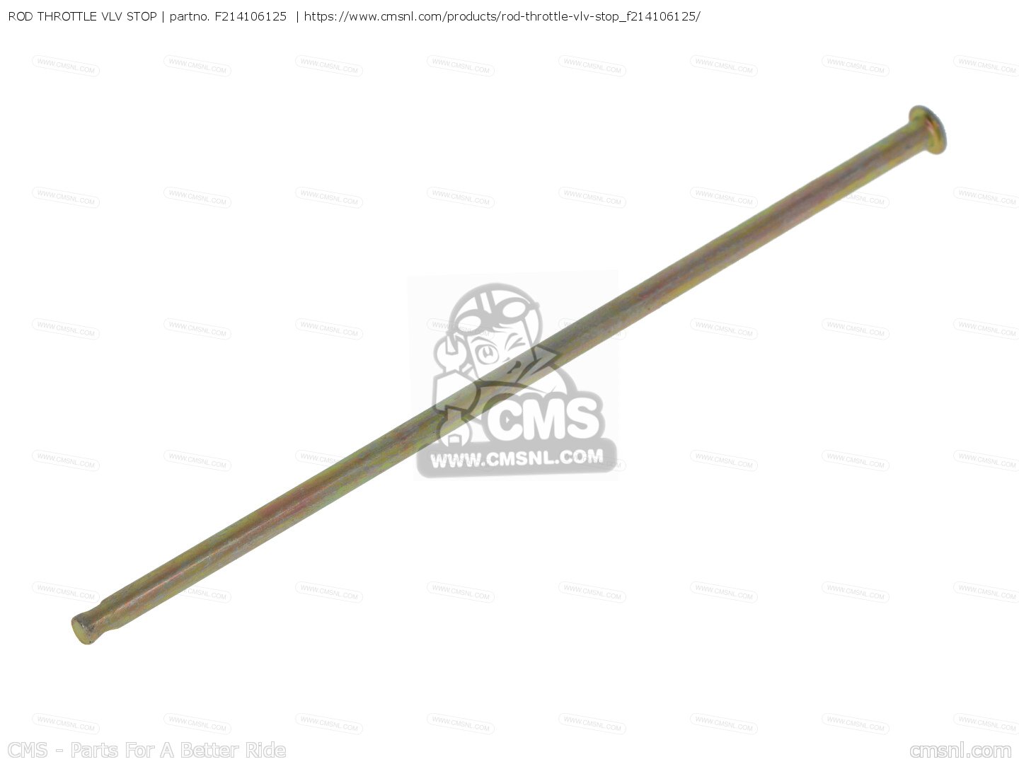 F214106125: ROD THROTTLE VLV STOP Kawasaki - buy the F2141-06125 at CMSNL