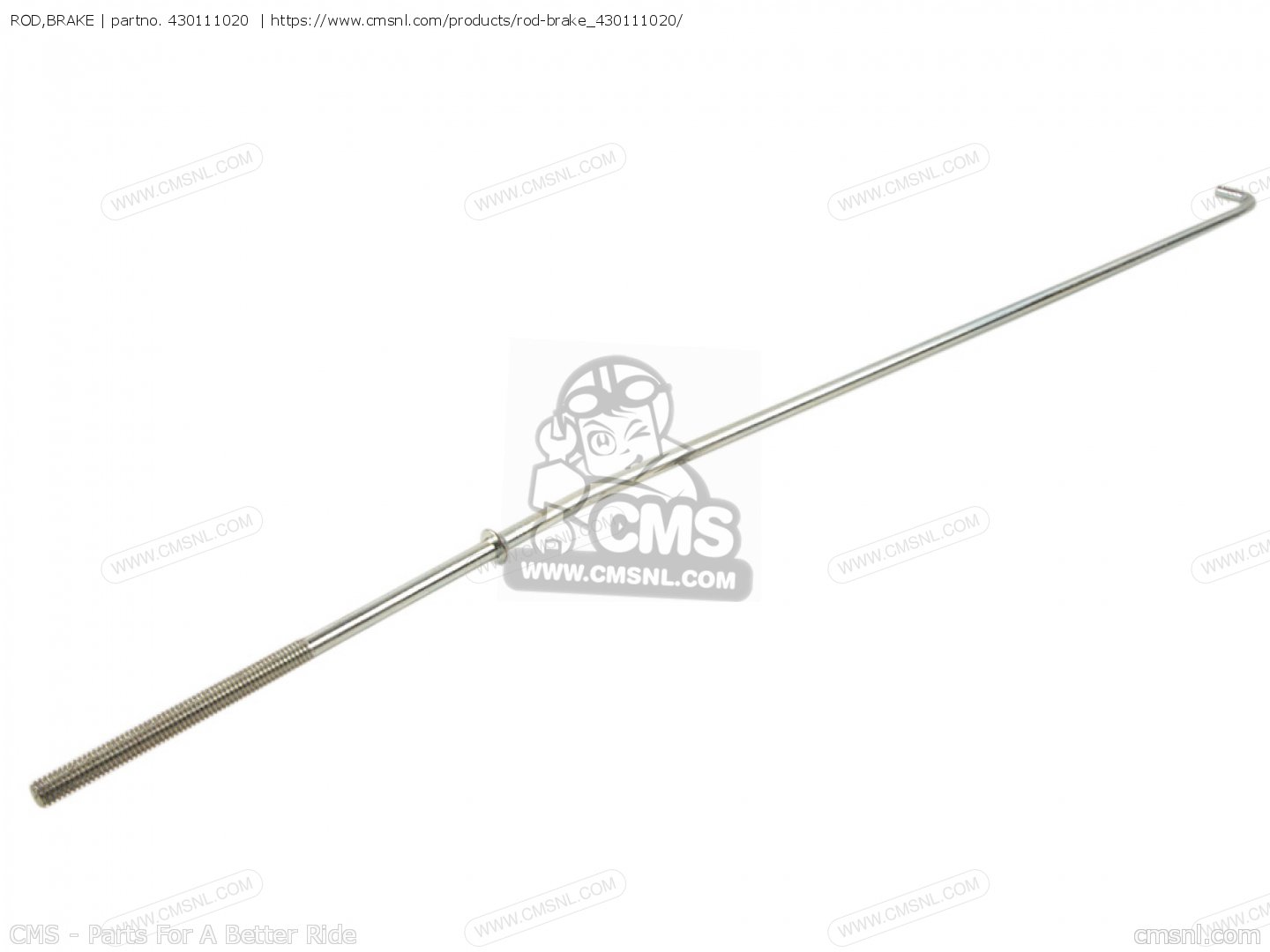 430111020: Rod,brake Kawasaki - buy the 43011-1020 at CMSNL