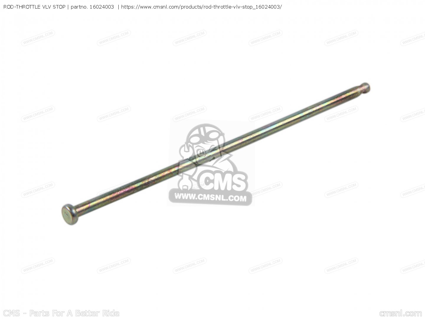 16024003: ROD-THROTTLE VLV STOP Kawasaki - buy the 16024-003 at CMSNL