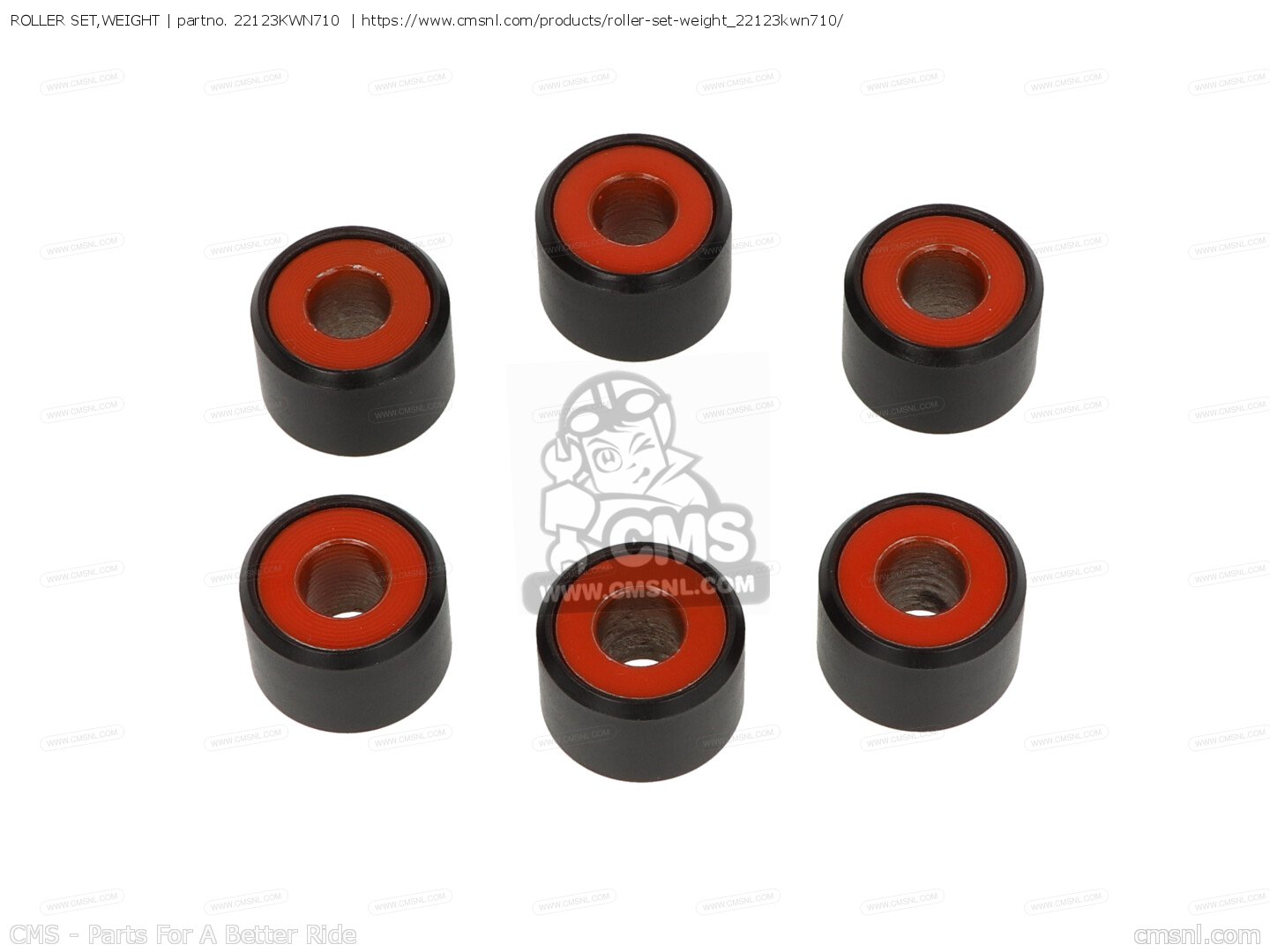 22123KWN710: ROLLER SET,WEIGHT Honda - buy the 22123-KWN-710 at CMSNL