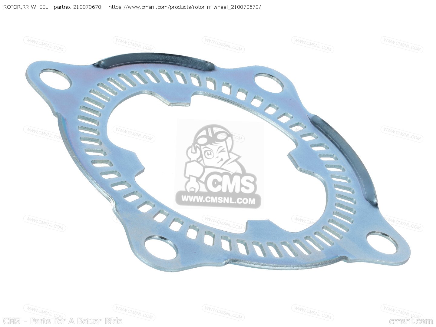 210070670: ROTOR,RR WHEEL Kawasaki - buy the 21007-0670 at CMSNL