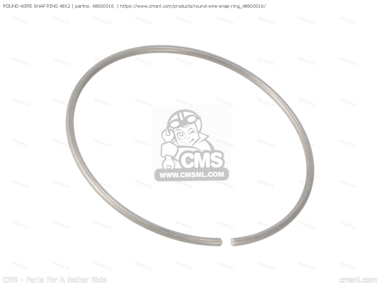 48600016: ROUND-WIRE SNAP RING 48X2 KTM - buy the 48600016 at CMSNL